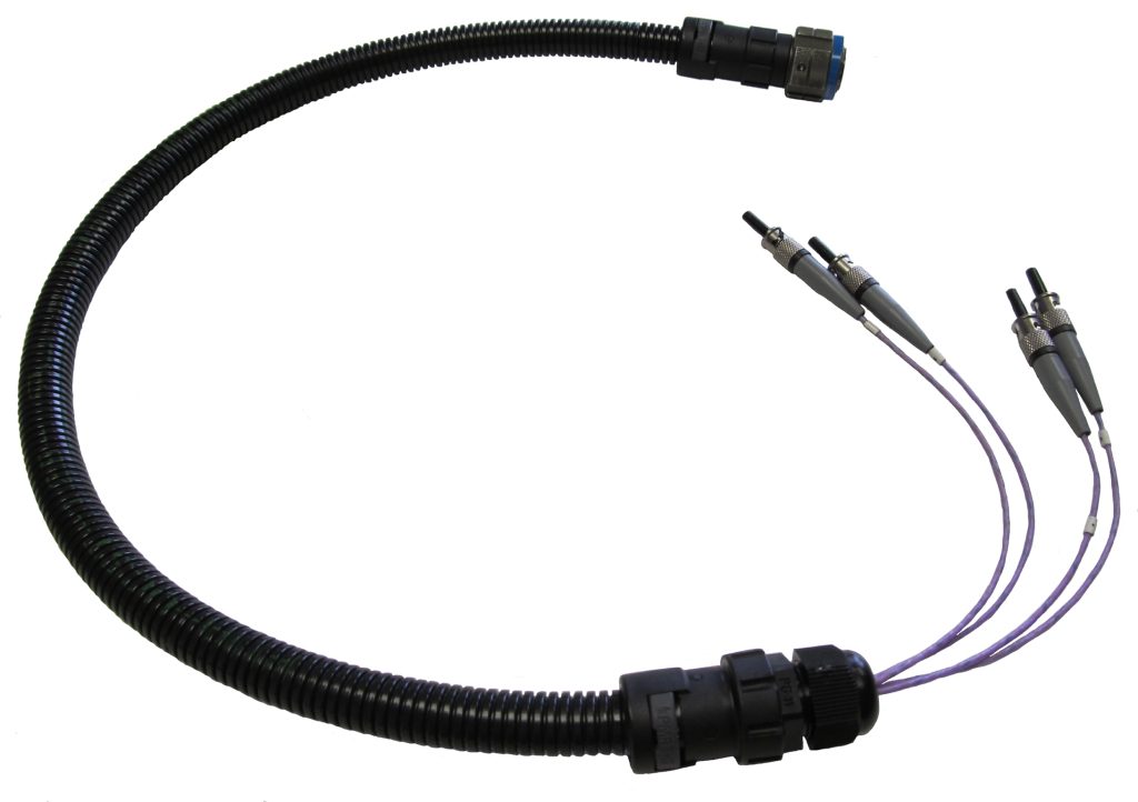 4-Channel ARINC Plug to ST, Loose Structure, 62.5/125µm, multimode, 1 ...